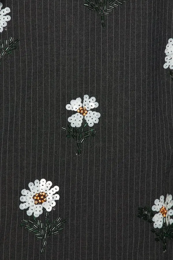 HONOR THE GIFT Flowers Beaded Jacket - Black