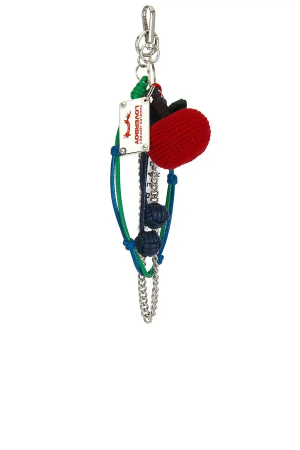 CHARLES JEFFREY Crochet Bag Charm - Apple