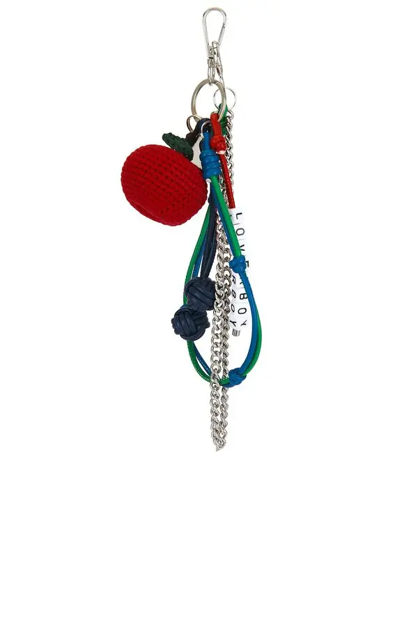 CHARLES JEFFREY Crochet Bag Charm - Apple