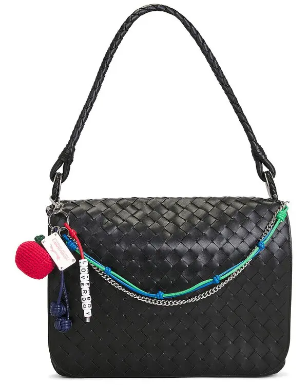 CHARLES JEFFREY Crochet Bag Charm - Apple