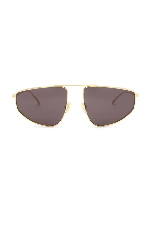 Bottega Veneta Light Ribbon Pilot Sunglasses - Gold