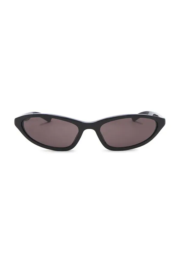 Balenciaga Neo Oval Sunglasses - Black