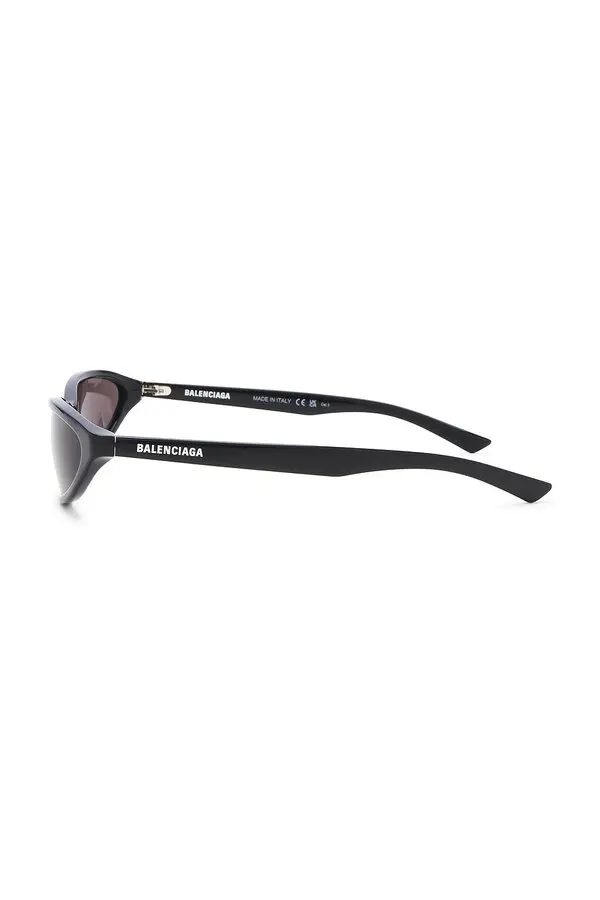 Balenciaga Neo Oval Sunglasses - Black