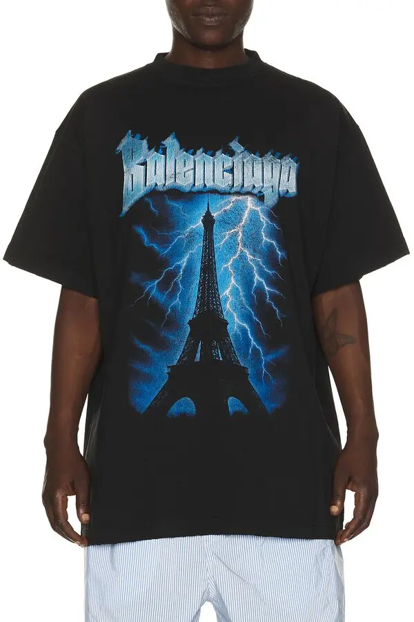 Balenciaga Oversized T-shirt - Black