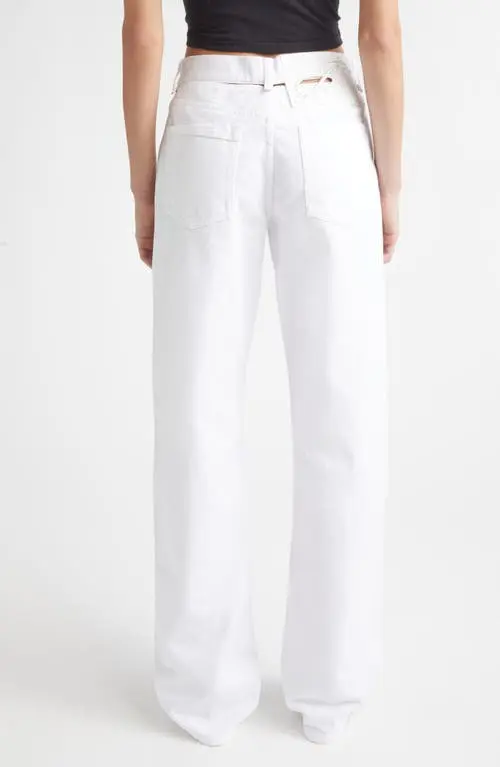 JULIE KEGELS Baggy Rigid Denim Jeans - White