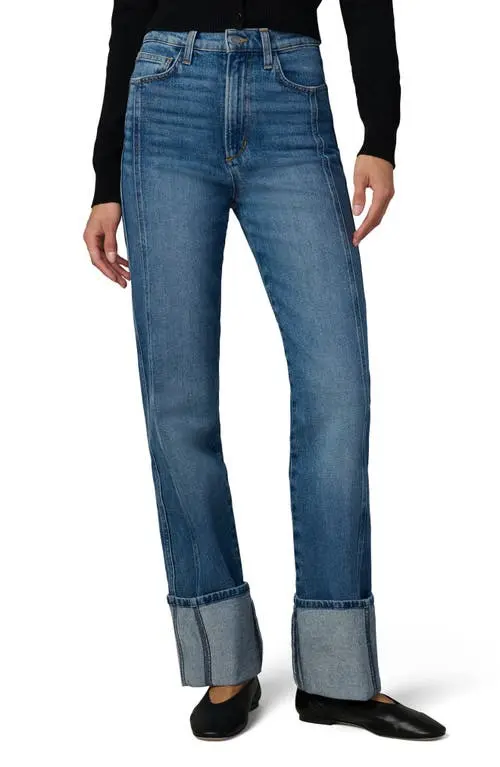 Joe's Jeans The Margot Cuffed High Waist Straight Leg Jeans - Tome
