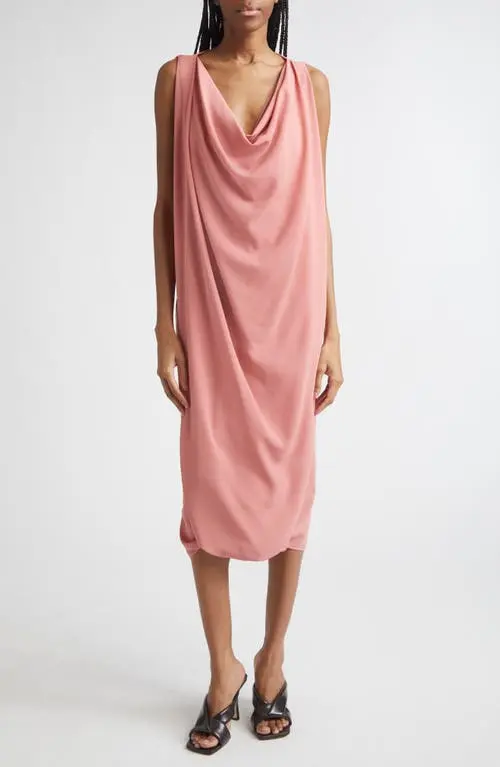 Michael Kors Cowl Virgin Wool Crepe Midi Dress