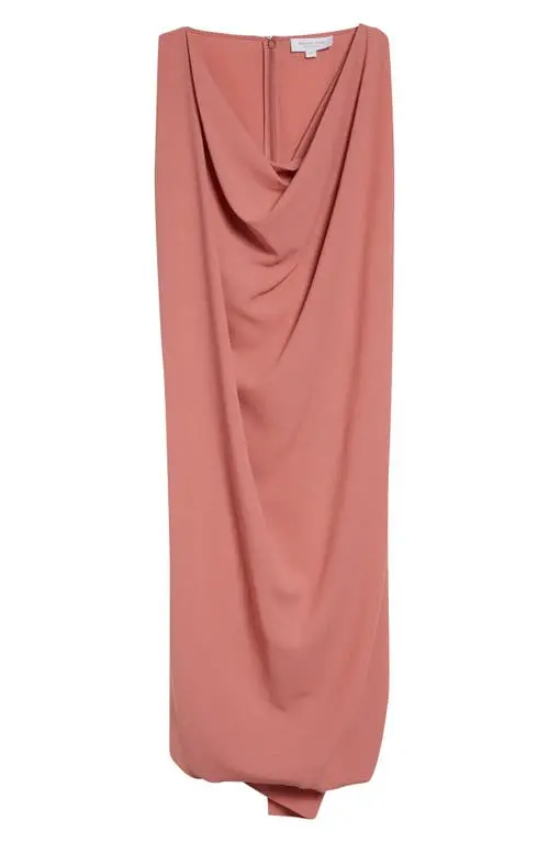 Michael Kors Cowl Virgin Wool Crepe Midi Dress