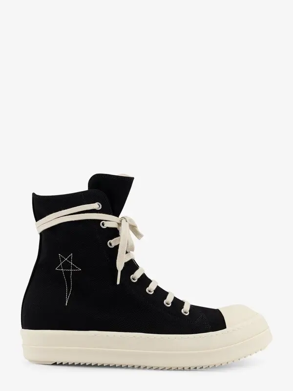 Rick Owens Denim Sneakers - Black