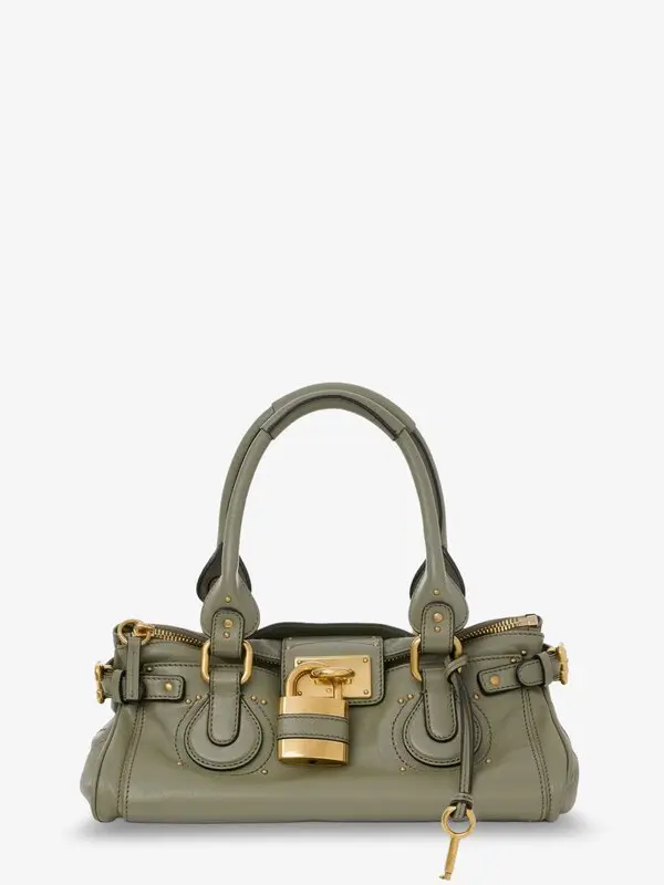 Chloé Paddington Leather Shoulder Bag - Green