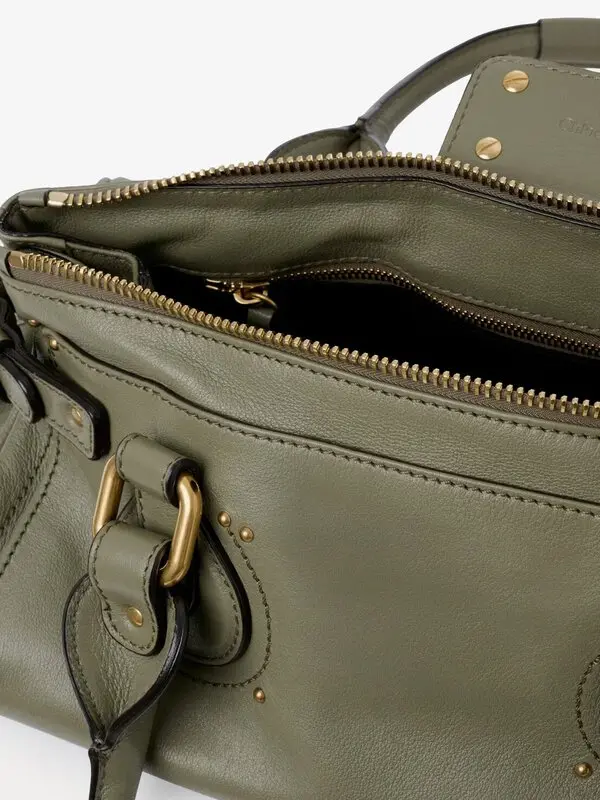 Chloé Paddington Leather Shoulder Bag - Green