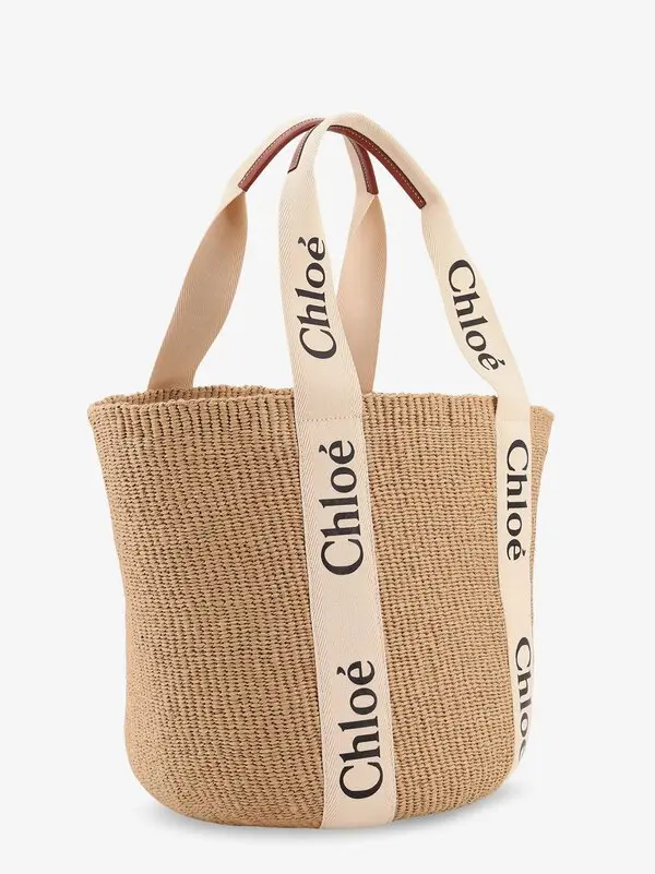 Chloé Woody Raffia Shoulder Bag