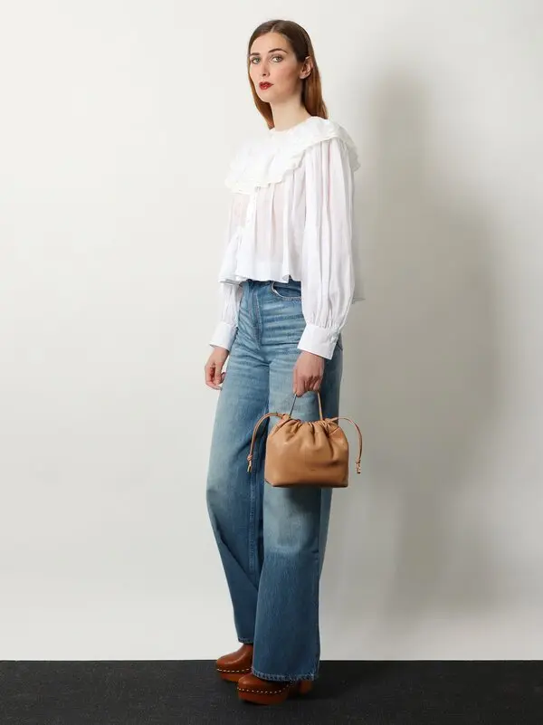Chloé Icons Leather Bucket Bag - Beige