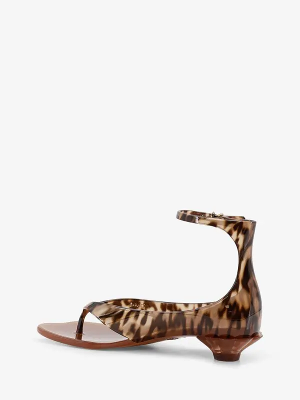 Chloé Jelly Tpu Sandals With Animal Print - Brown