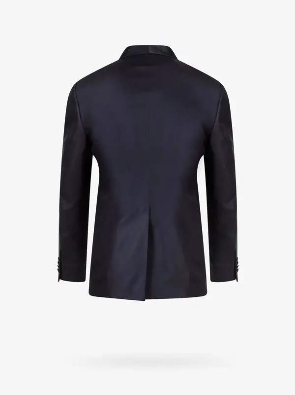 Tagliatore Virgin Wool And Silk Trouser With Vest - Blue
