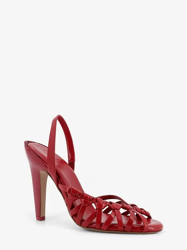 Chloé Estra Leather Slingbacks - Red