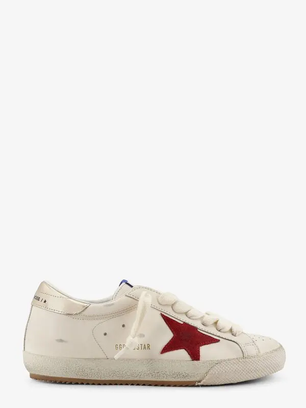 GOLDEN GOOSE Super Star Leather Sneakers - Beige