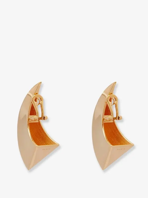 Alaïa Finish Brass Earrings - Gold