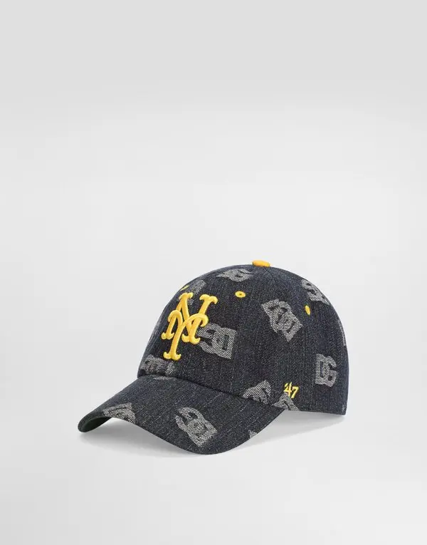 Dolce & Gabbana X ’47 New York Mets Baseball Cap In Denim Logo Denim - Multicolor