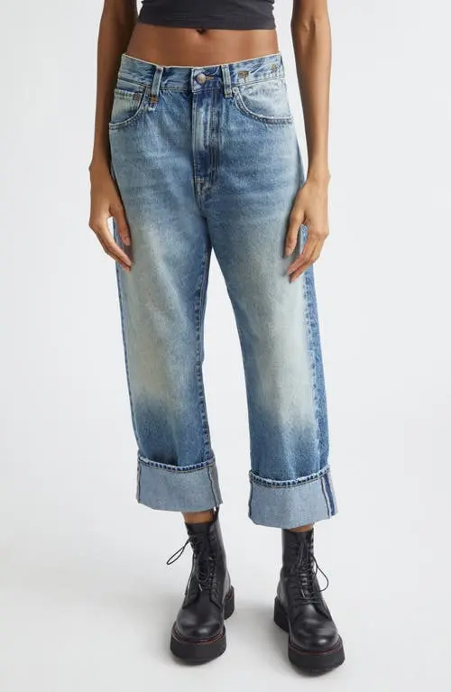 R13 Cuffed X-boyfriend Jeans - Jasper