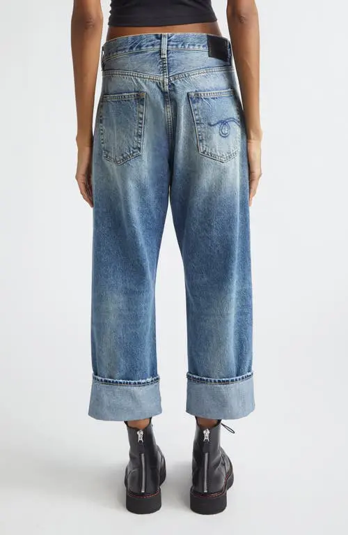 R13 Cuffed X-boyfriend Jeans - Jasper