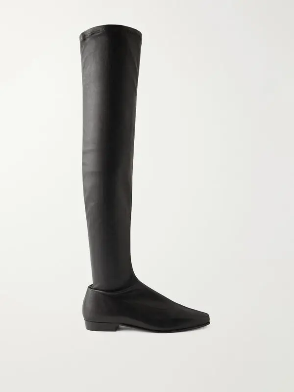 Staud Keith Leather Over-the-knee Boots - Black