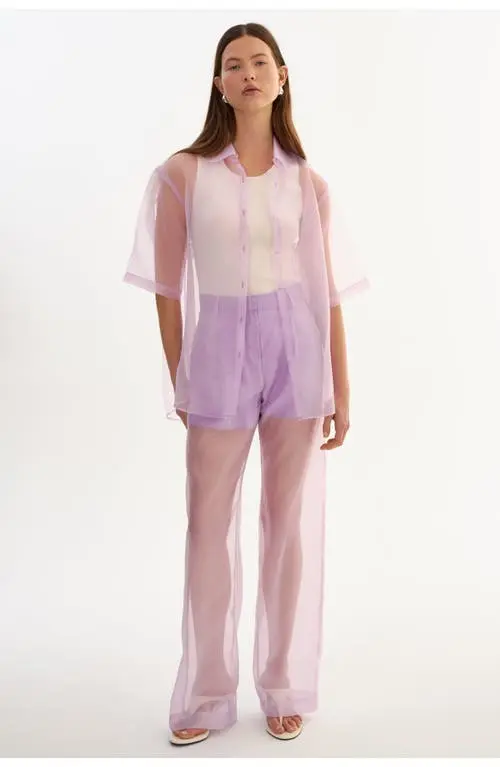 LAMARQUE Aloma Sheer Pants - Lilac