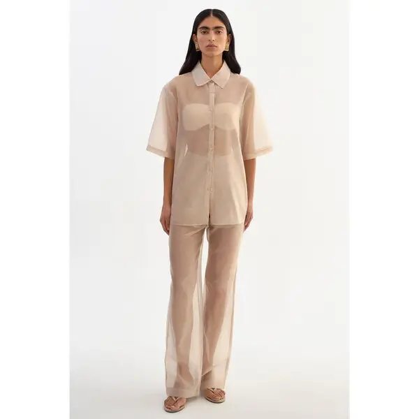 LAMARQUE Manda | Sheer Shirt - Beige