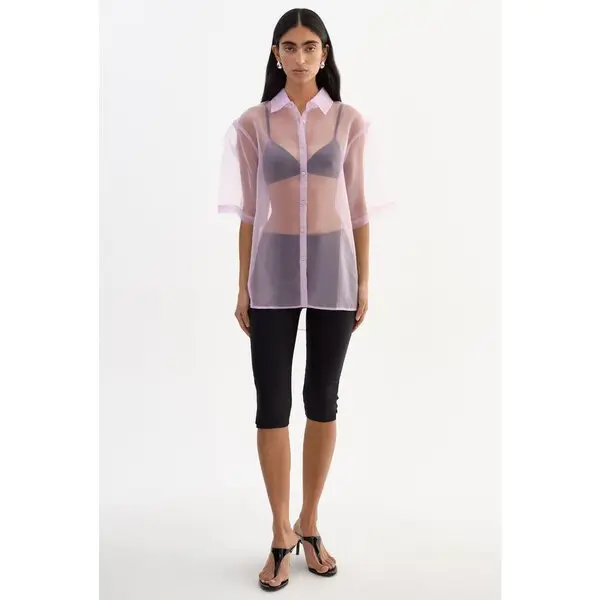 LAMARQUE Manda Sheer Shirt - Lilac