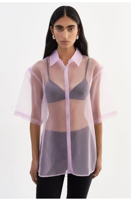 LAMARQUE Manda Sheer Shirt - Lilac