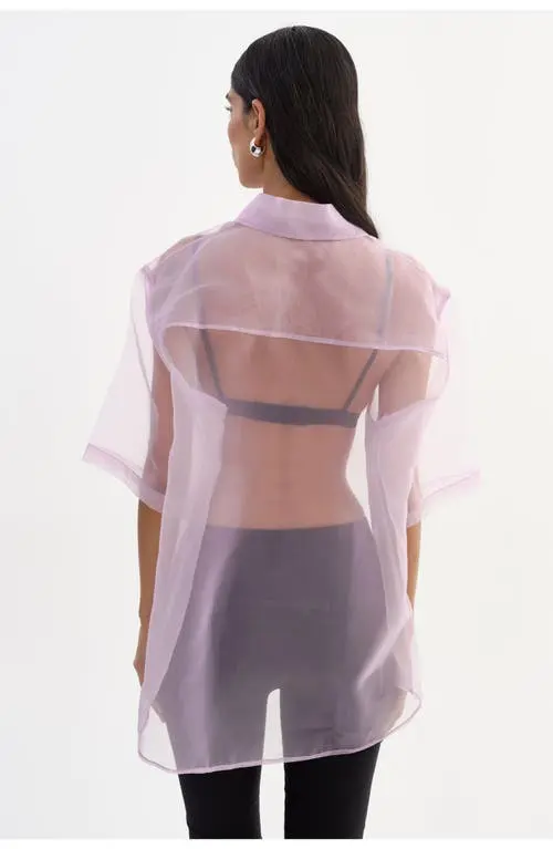 LAMARQUE Manda Sheer Shirt - Lilac