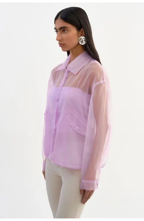 LAMARQUE Sheer Shirt Jacket