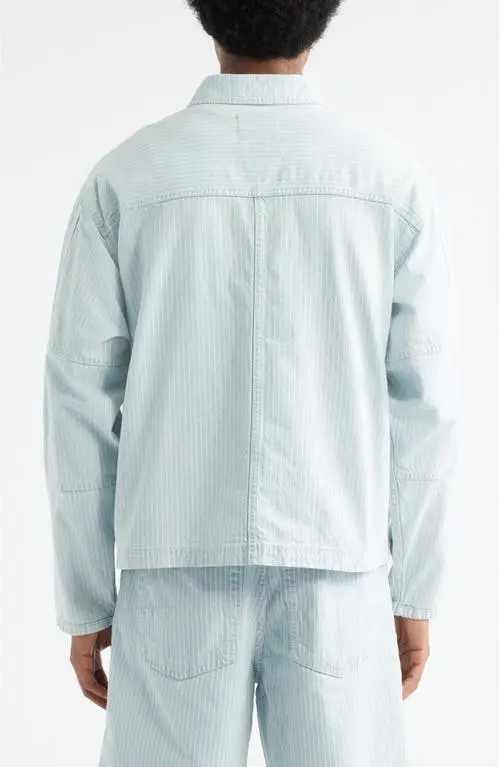 VANS Umber Stripe Denim Chore Jacket - Blue Ice Stripe