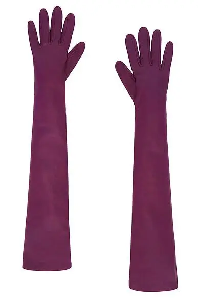 Balenciaga Long Leather Gloves - Iris