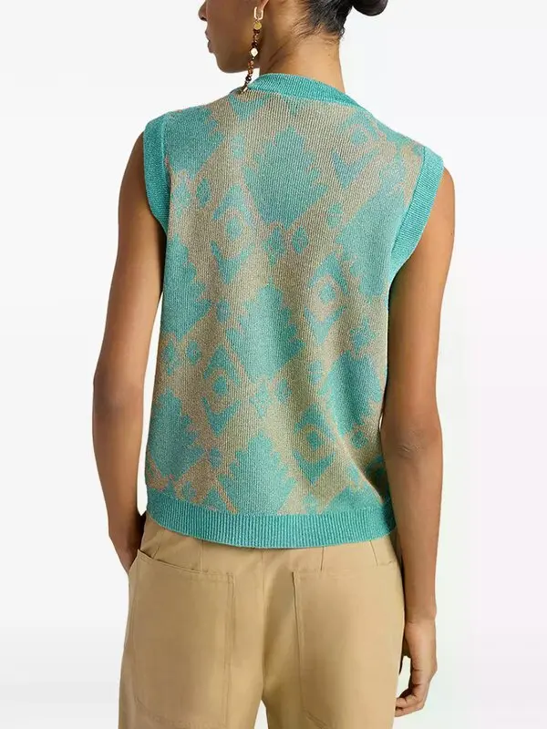 Momoni Jacquard Crewneck Top