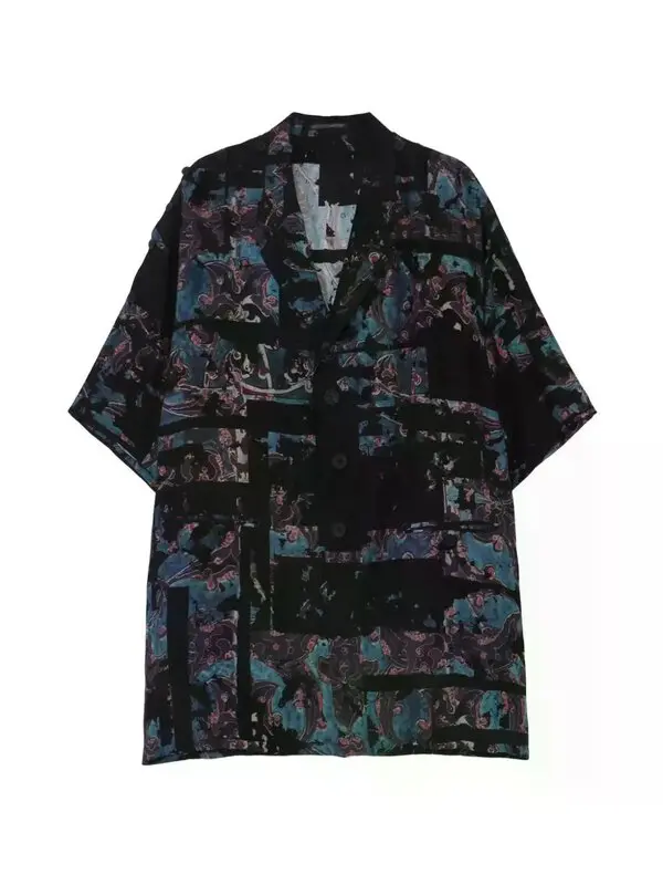 Yohji Yamamoto Patterned Silk Jacket - Black