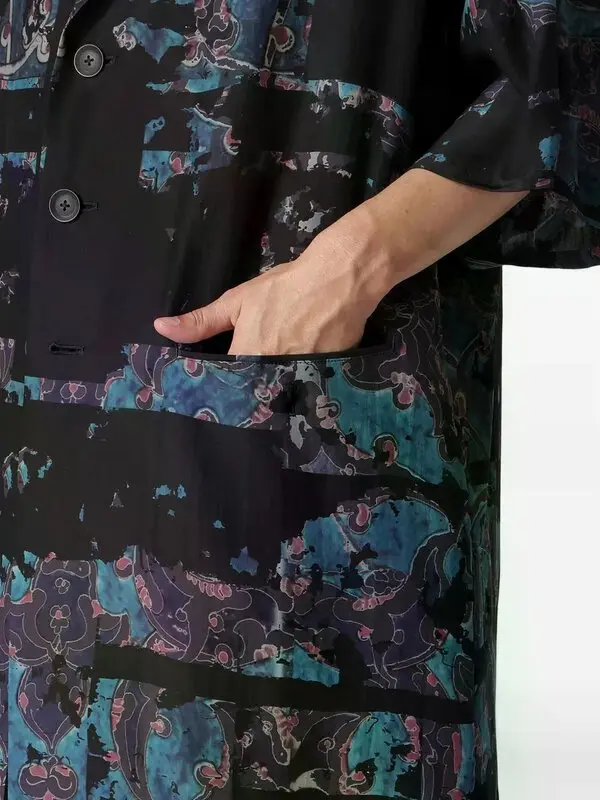 Yohji Yamamoto Patterned Silk Jacket