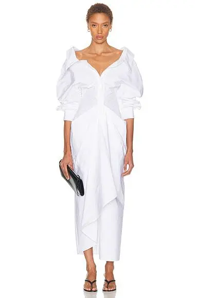 Givenchy Slashed Long Shirt Dress
