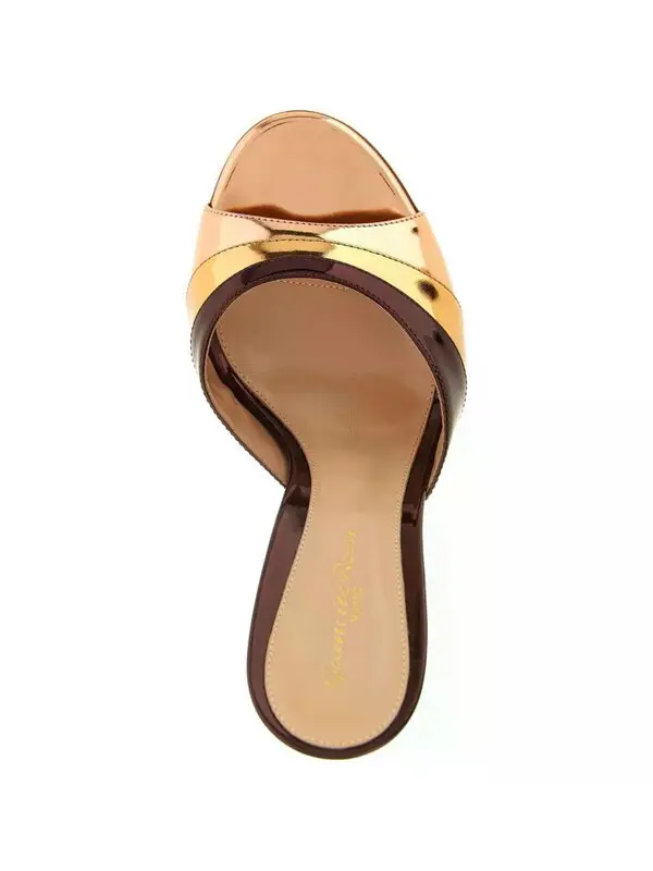 GIANVITO ROSSI Marea Leather Mules - Brown