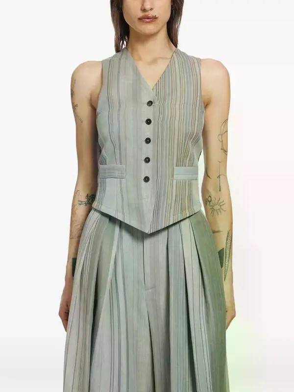 VIVIENNE WESTWOOD Liberty Striped Waistcoat - Grey