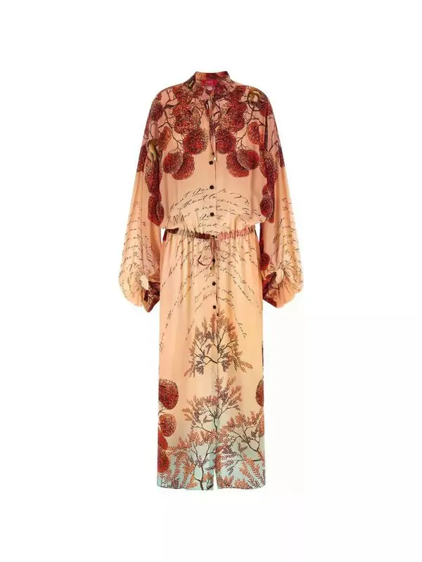 F.R.S FOR RESTLESS SLEEPERS Print Long-sleeve Dress - Neutrals