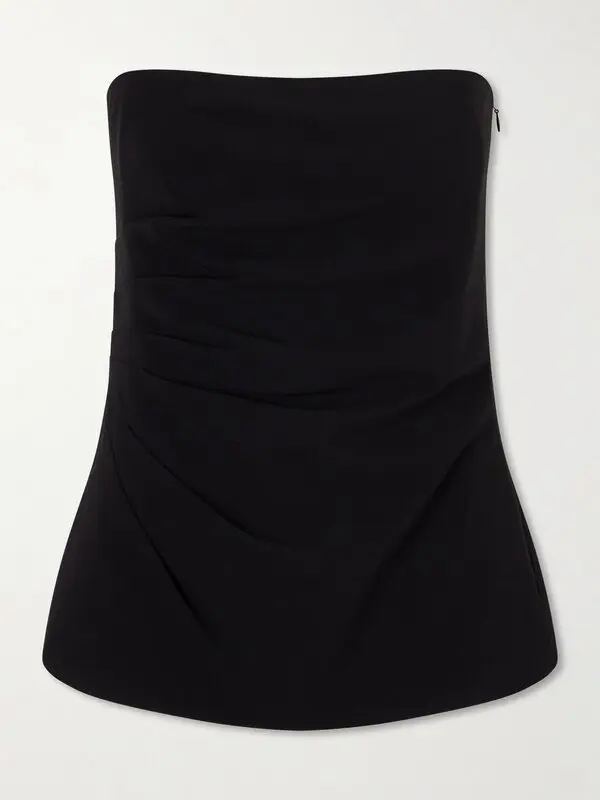 Proenza Schouler Damea Strapless Crepe Top - Black