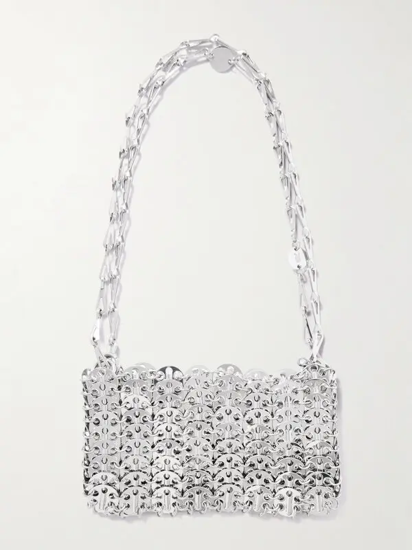 Rabanne Embellished Chainmail Shoulder Bag - Blue