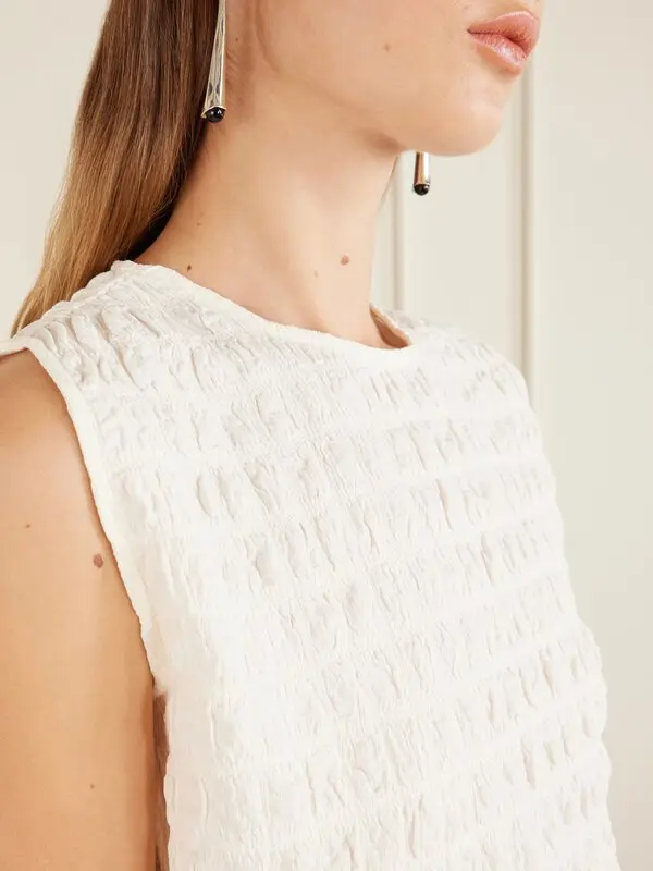 Proenza Schouler White Label Bradley Textured Jersey Tank Top - White