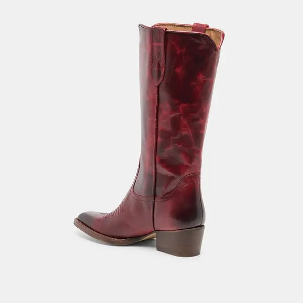 DOLCEVITA Vigla Leather Boots - Garnet Leather