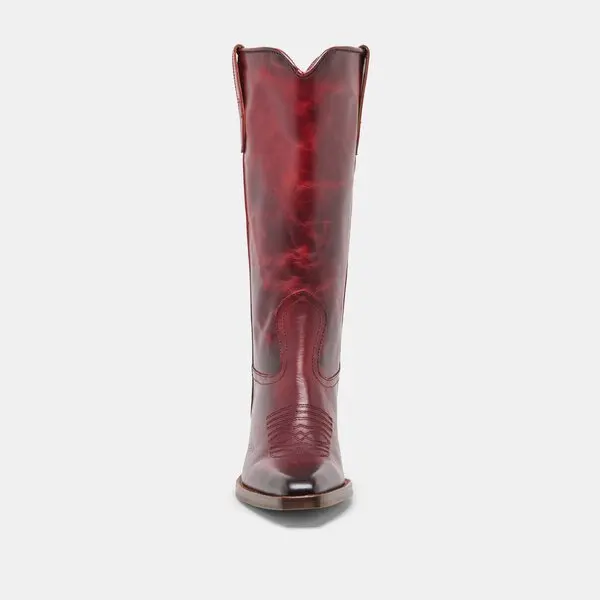 DOLCEVITA Vigla Leather Boots - Garnet Leather