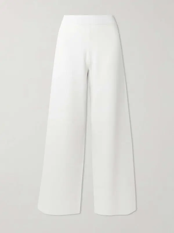 Max Mara Fingere Knitted Wide-leg Pants - White