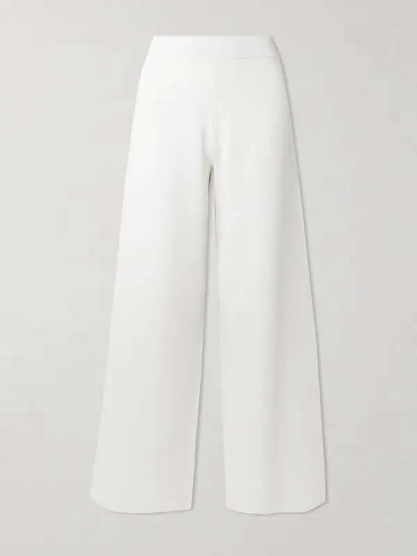 Max Mara Fingere Knitted Wide-leg Pants - White