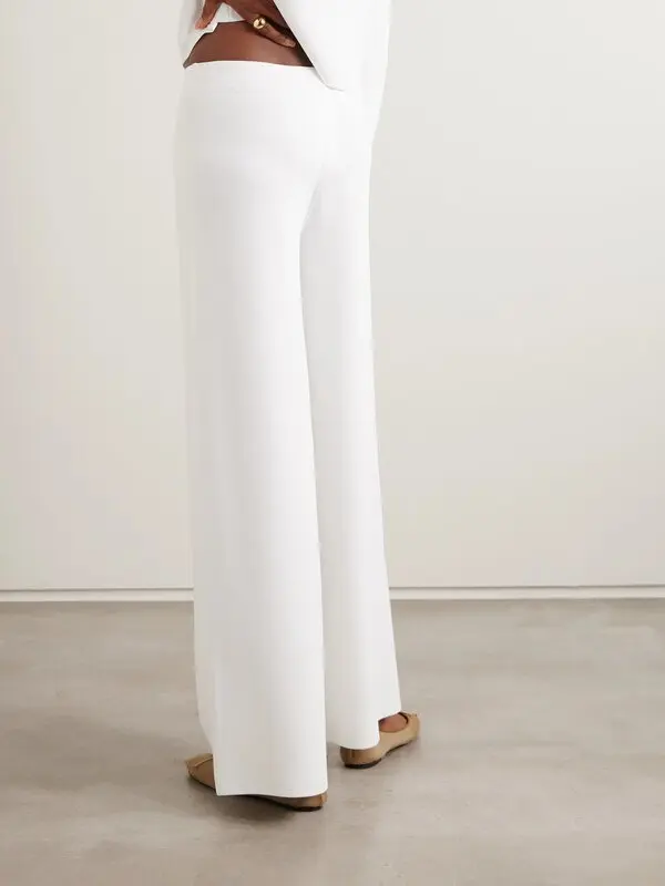 Max Mara Fingere Knitted Wide-leg Pants - White