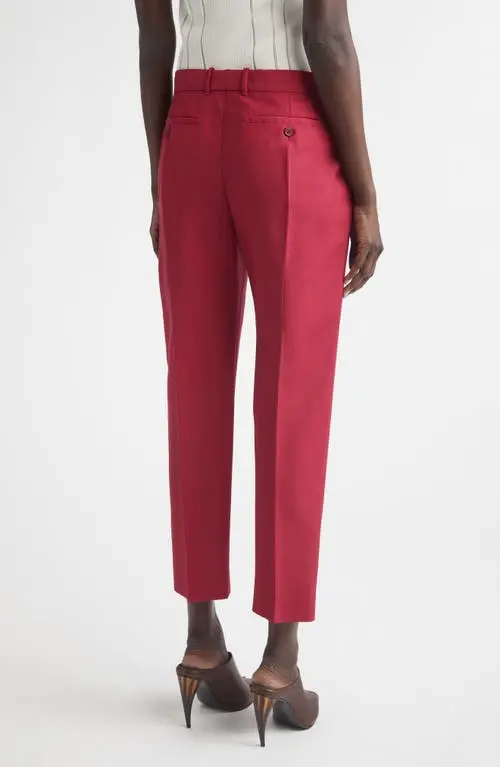 Alexander McQueen Wool & Mohair Bootcut Trousers - Raspberry